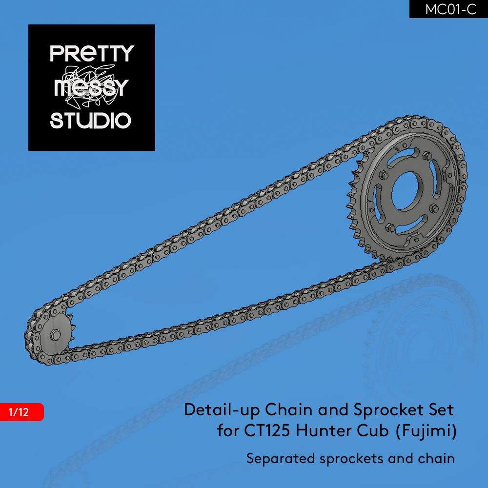 Fujimi 1/12 CT125 Hunter Cub Detail-up Chain and Sprockets set – Pretty ...